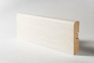 Плинтус МДФ Hannahholz-80 Тик сухой белый 81402- 29, 1 шт.