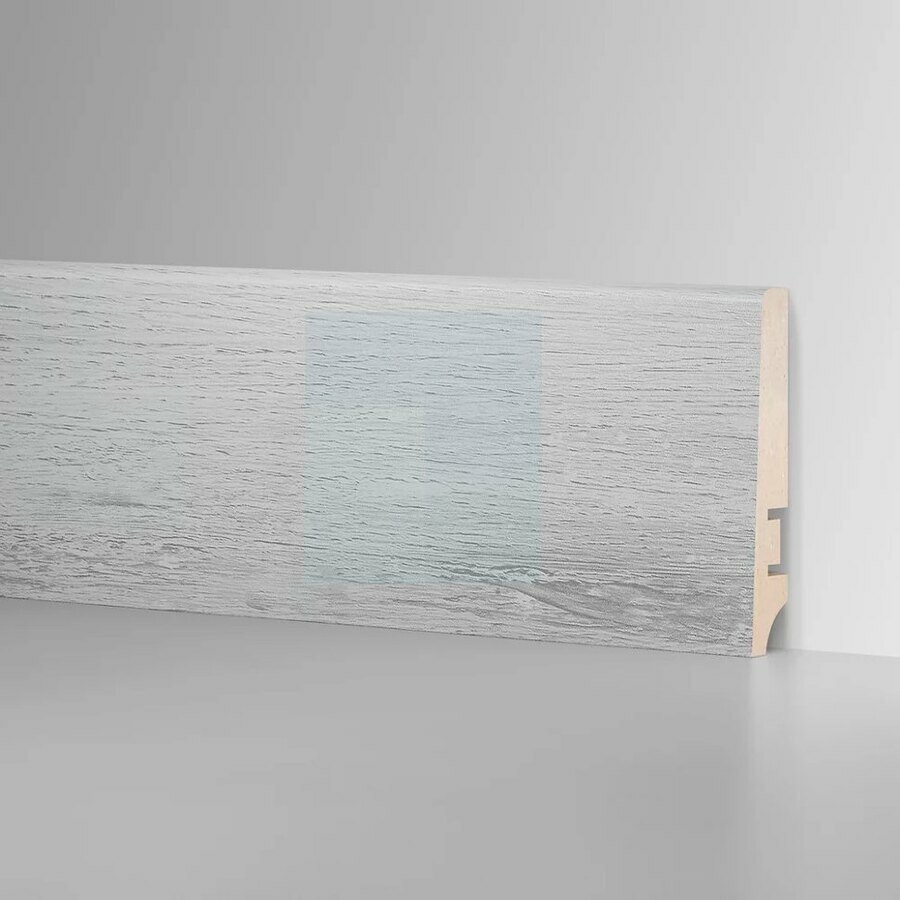 Плинтус МДФ Hannahholz-80 Дуб травис белый 81402-45, 1 шт.