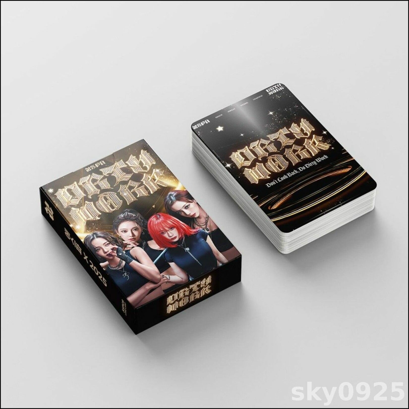 Эксклюзивный коллекционный постер 2025 Whiplash с фотокартами KPOP, альбом MINI Single Dirty Work и LOMO карты AESPA VOFIRROB, 55 штук
