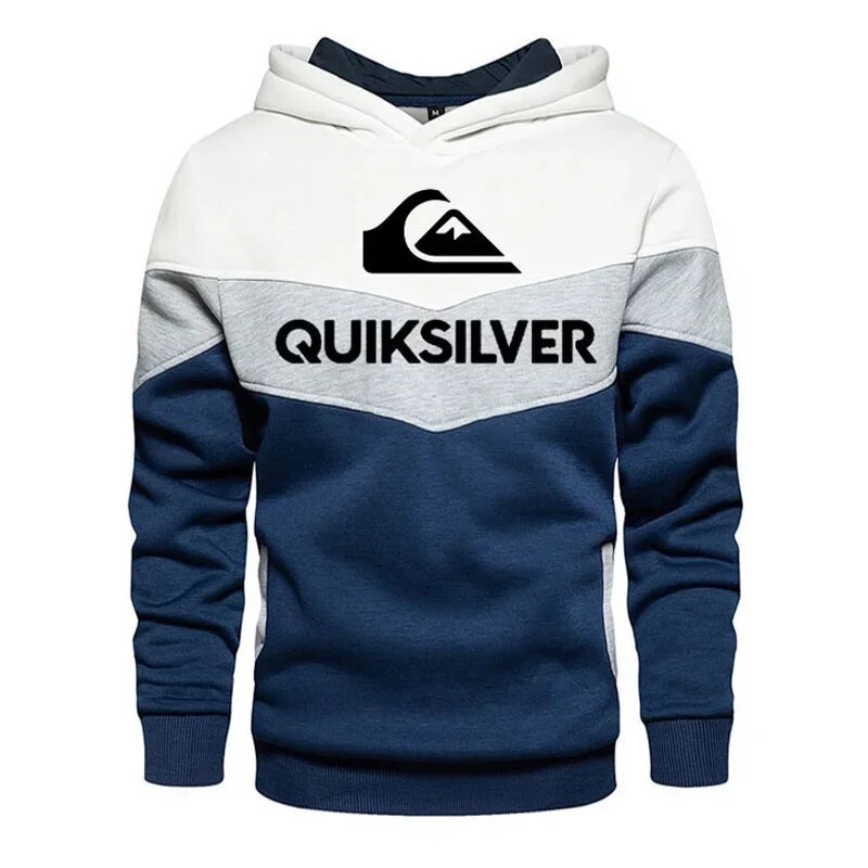 Мужская толстовка Quiksilver с капюшоном, белая, XXXL