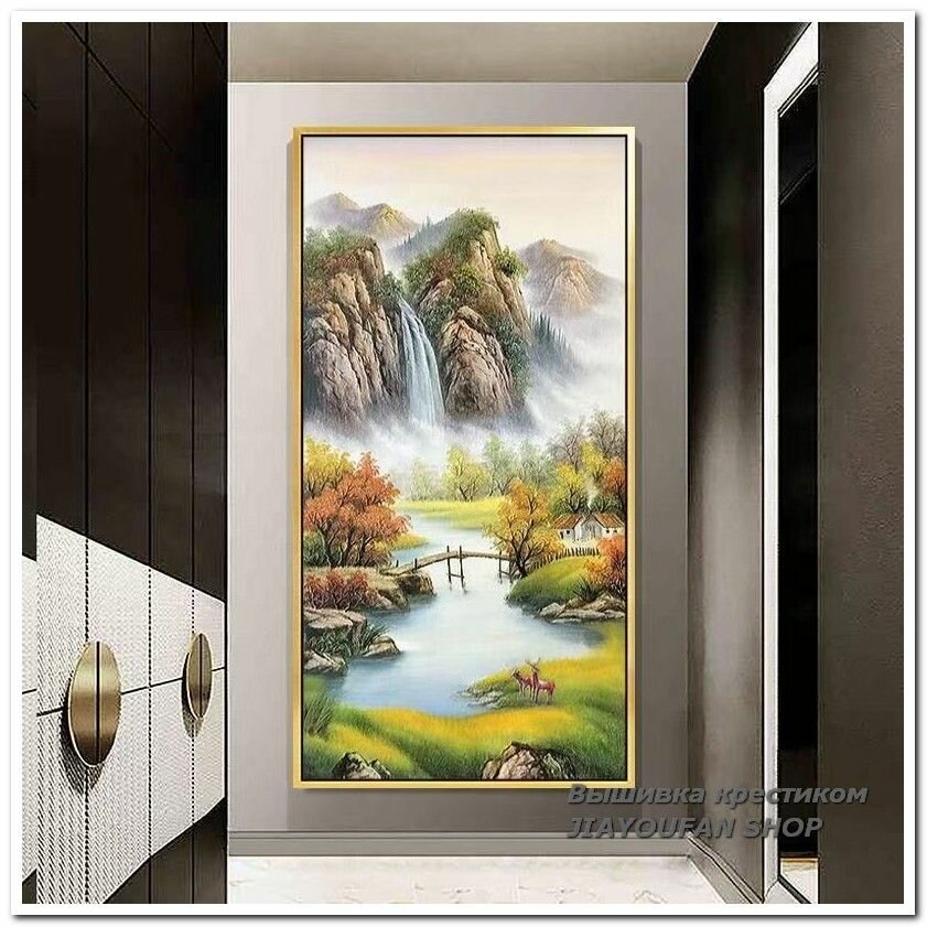 Набор для вышивания крестом, 11 Канiteй (11CT), канва 60x110 см, готовая вышивка 50x100 см