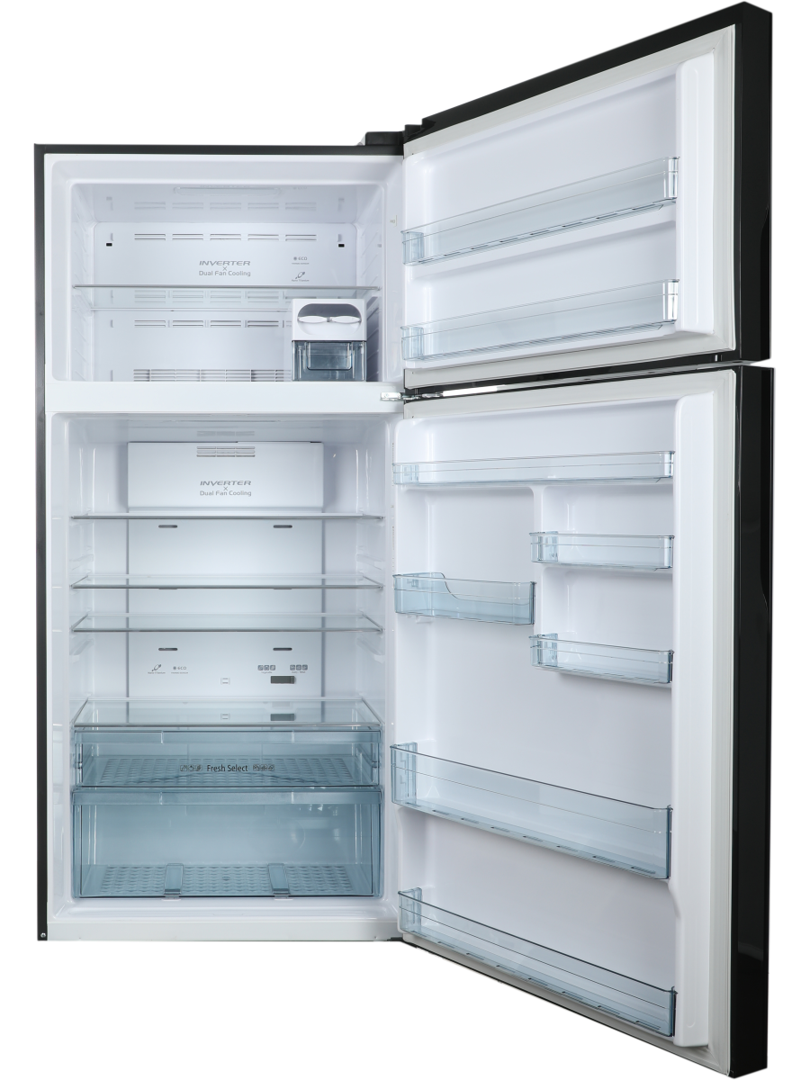Холодильник Hitachi R-VG660PUC7-1 GBK двухкамерн. общий объем 550л черный стекло инвертер