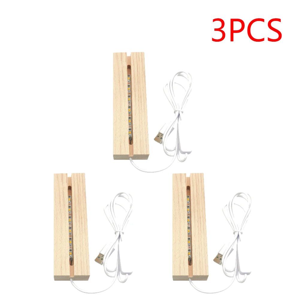 Подсветка для фото 3pcs, деревянная подставка