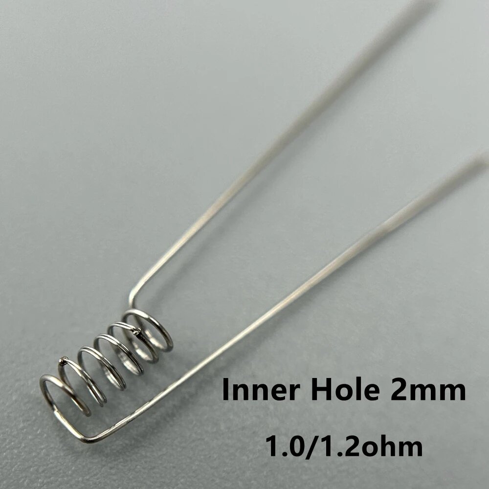 Комплект спиралей для атомайзера 50шт, 2мм, 1.0/1.2ohm, Mid Duble2.0-1.2ohm