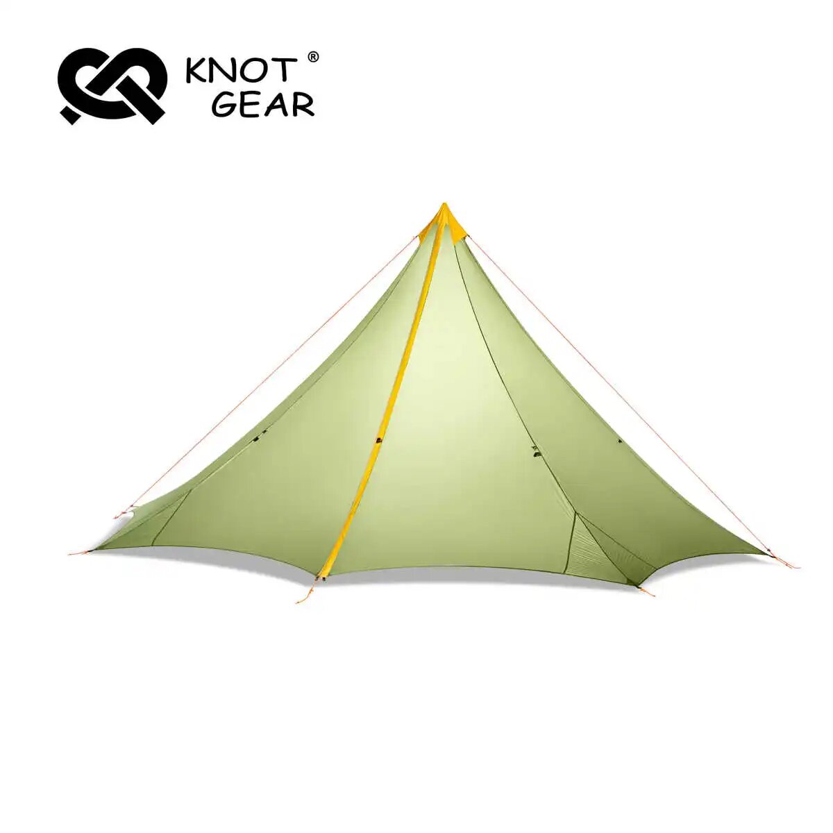 Палатка Knot Gear Hufu для отдыха на открытом воздухе, пирамидальная, для 4-8 человек, 20D нейлон с силиконовым покрытием, без стоек, тент для походов-H250 голубой