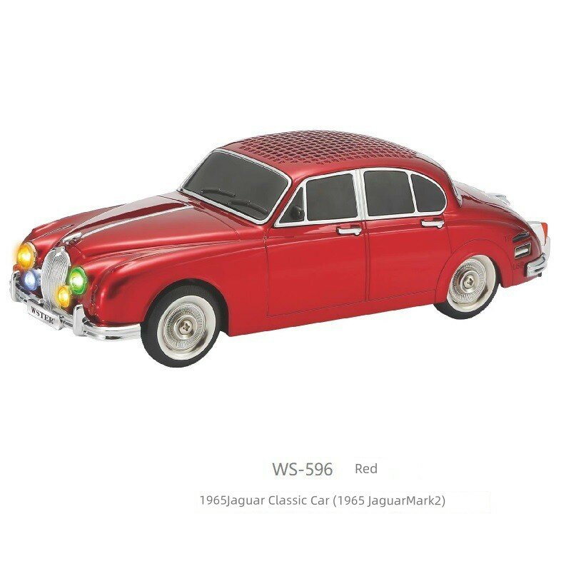 Беспроводная колонка-сабвуфер WS596 в виде классической модели автомобиля Jaguar, портативная, разноцветная, с