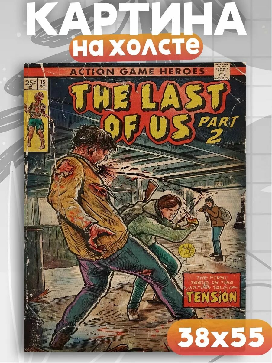 Картина на стену The last of us, на подрамнике, 1шт, 55х38 размер.