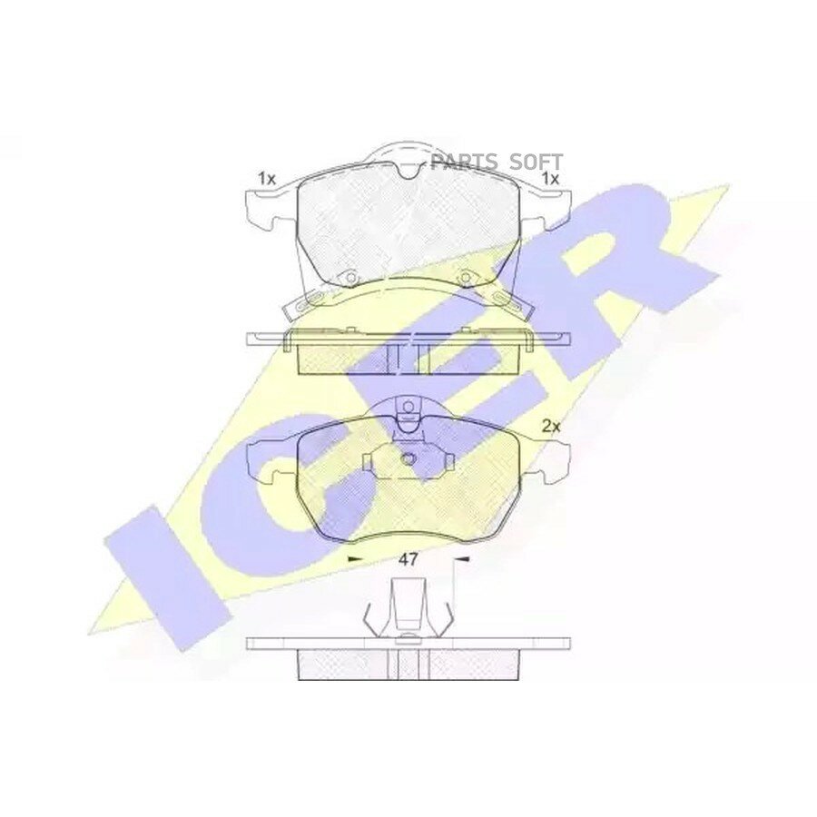 Тормозные колодки ICER 181248