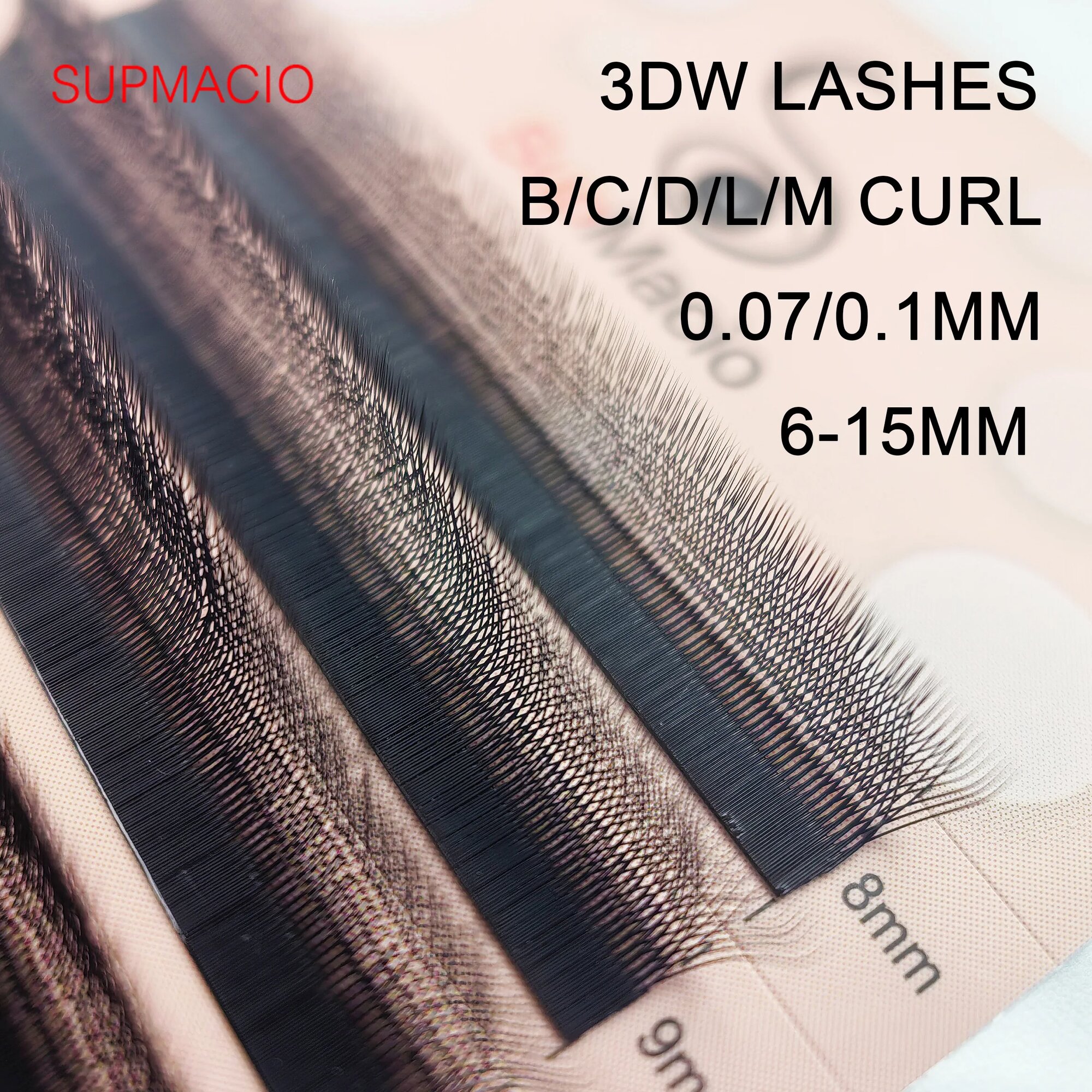 Ресницы 3D D-изгиб 0.07мм 8-15MIX