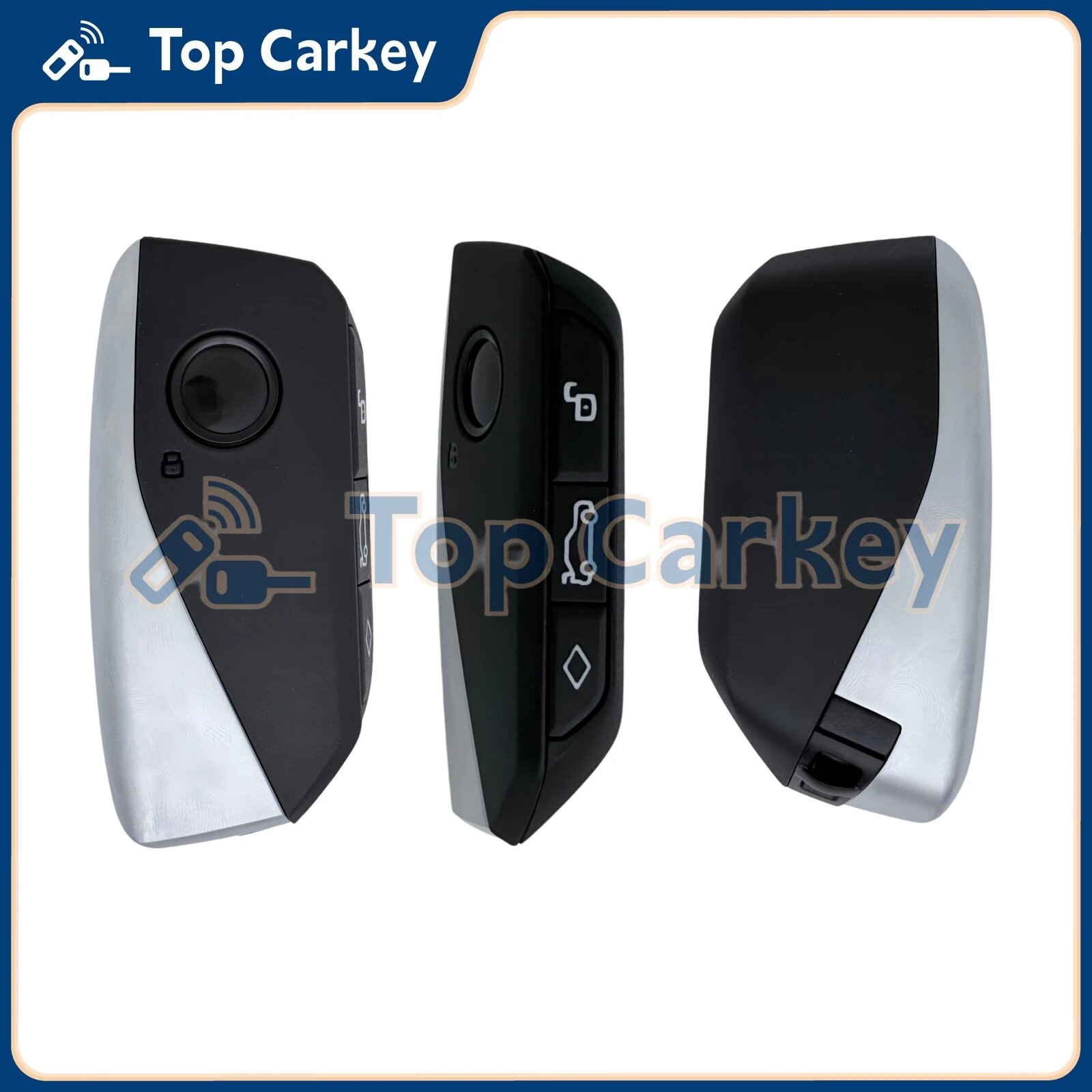 Ключ BMW ID49 чип TopCarkey, 434 МГц, UWB, Matte Silver Shell