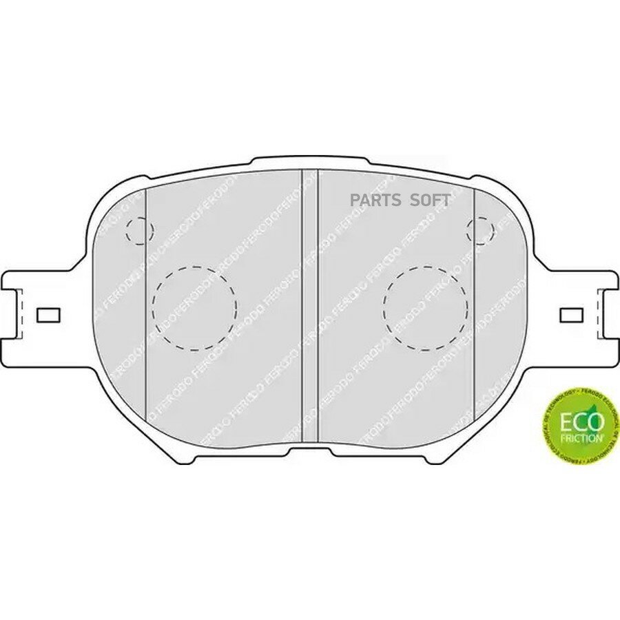 FERODO FDB1528 742 00 ! колодки дисковые п.\ Toyota Corolla 2.0D SW диск 16' 02>/Corolla Verso 1.8/2.0D 02>