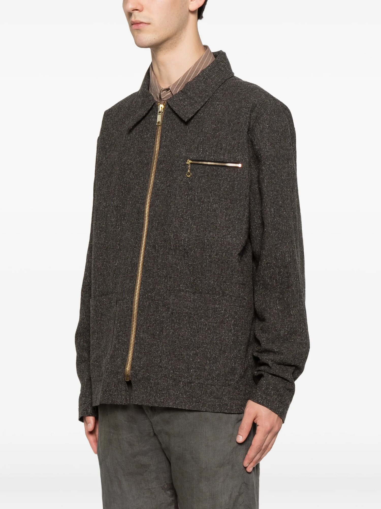 Куртка A Tentative Atelier Zip-up jacket, размер 48, brown — фото 1