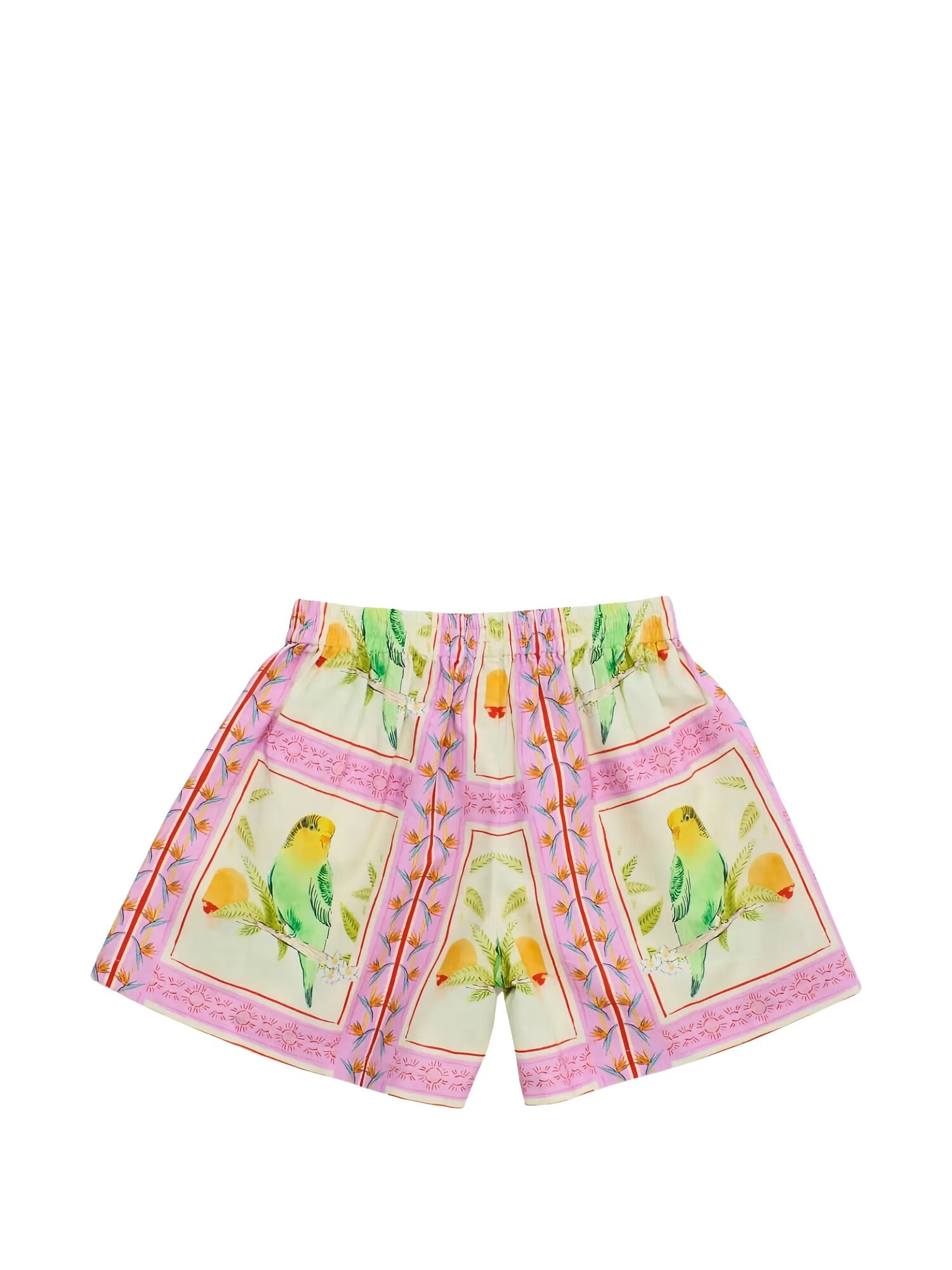 Шорты Maison Mangostan Bird-print shorts, размер 4 года, розовый — фото 1