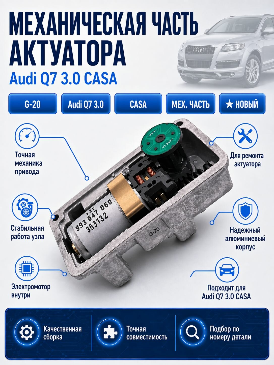 Актуатор турбины (механическая часть) Audi Q7 3.0 CASA G-20