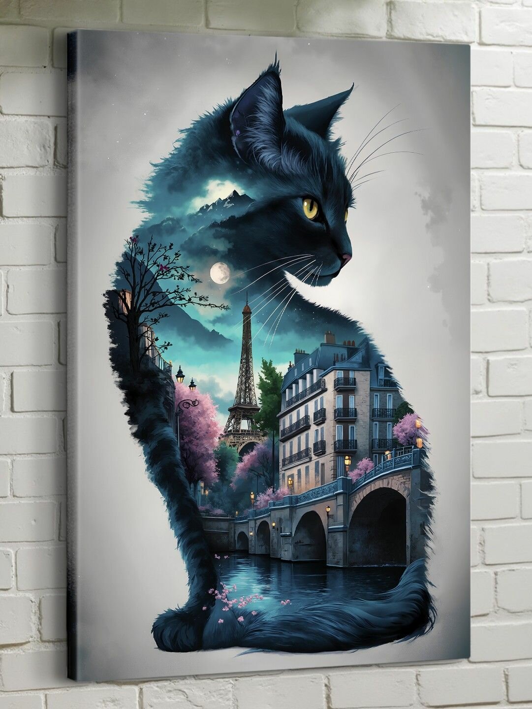 "Париж в моих снах" - картина на холсте, 60x40 см.