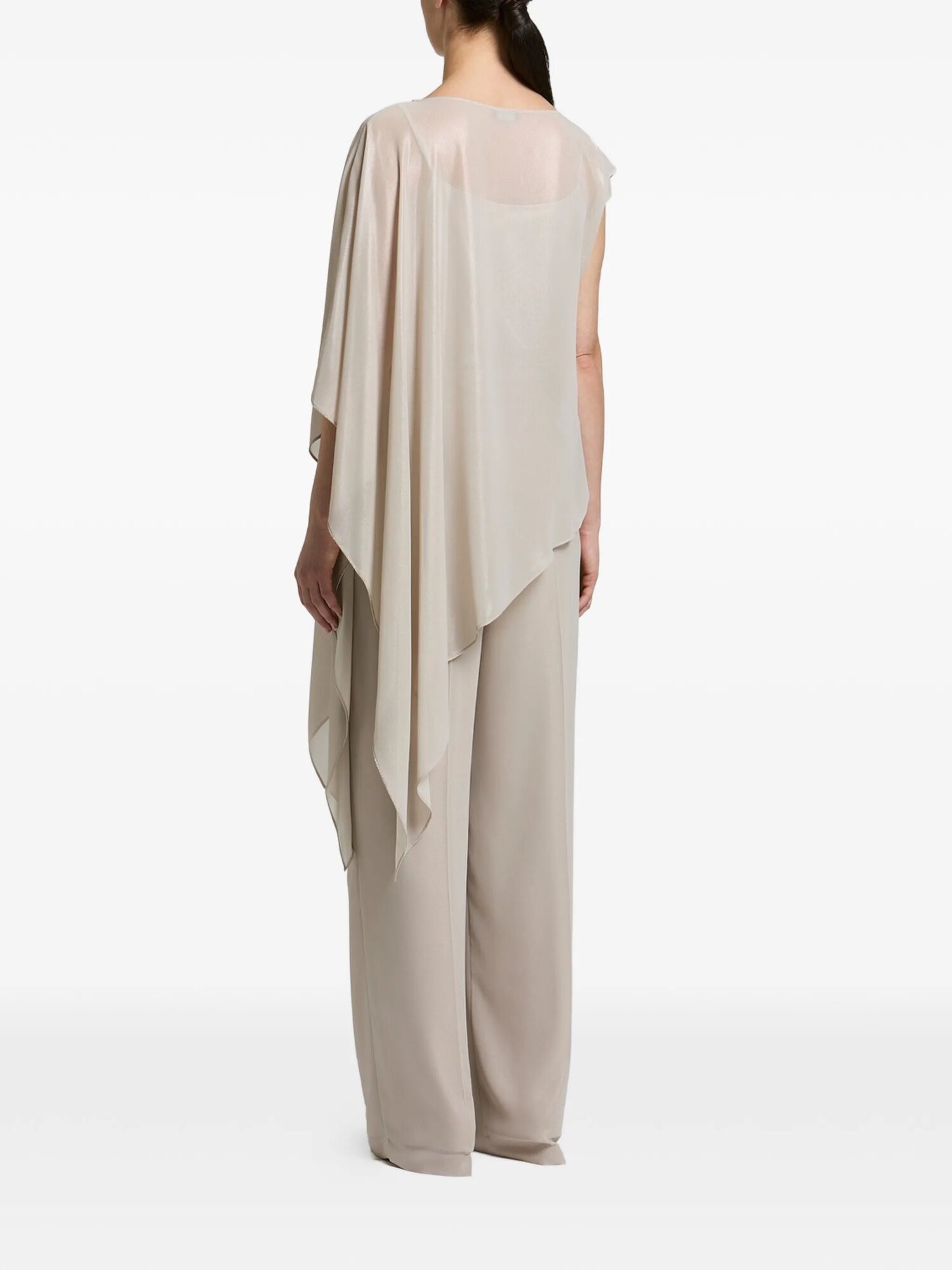 Топ PESERICO Asymmetric-hem metallic-finish top, размер 46 — фото 1