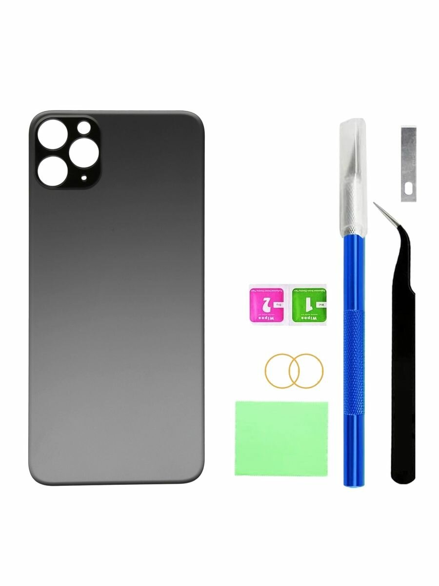 Заднее стекло для iPhone 13 Pro Max 6.7, замена задней крышки, комплект инструментов для ремонта- Серый космос