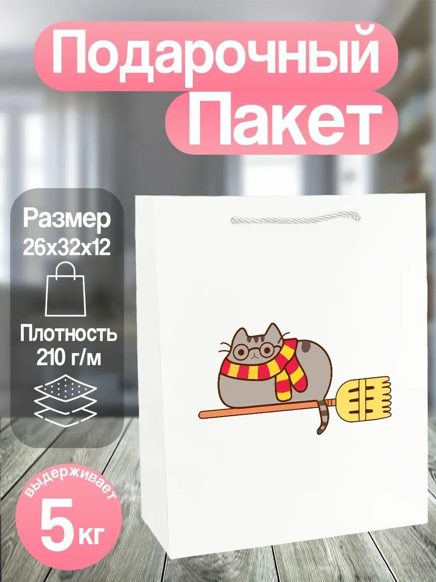 Пакет подарочный пушин кот