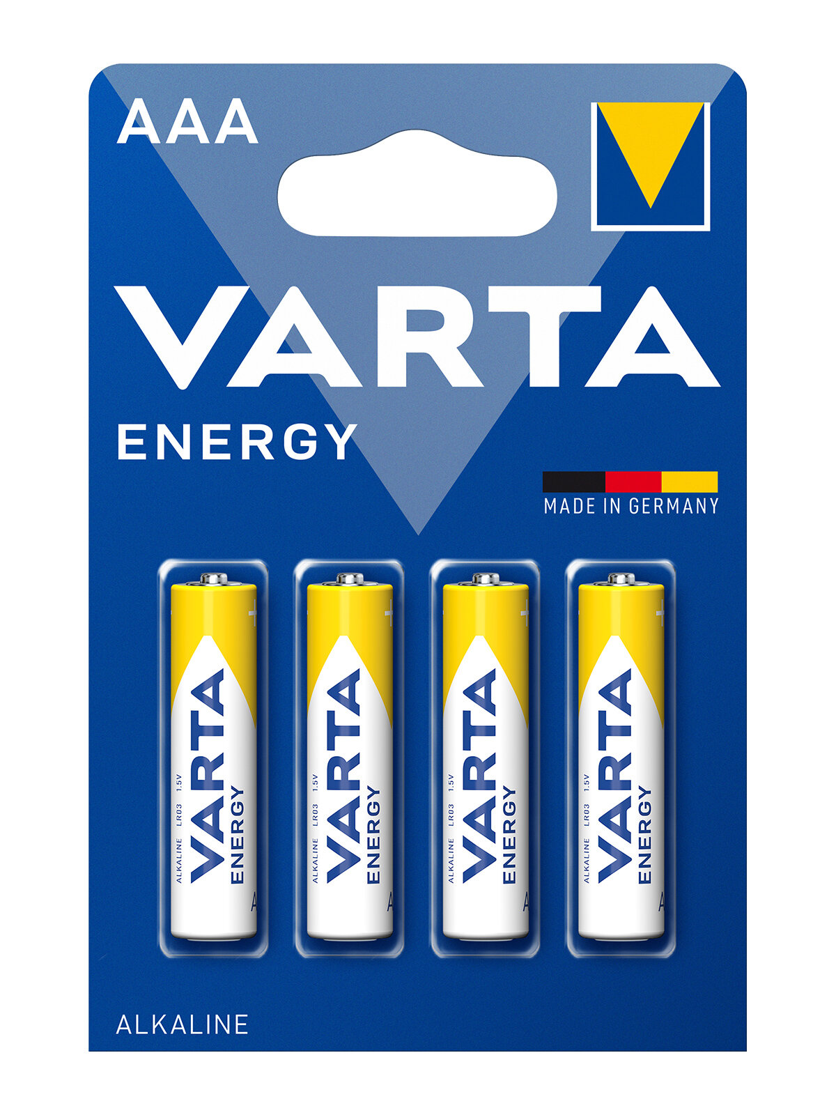 Батарейки AAA VARTA ENERGY LR03 мизинчиковые щелочные 20 штук