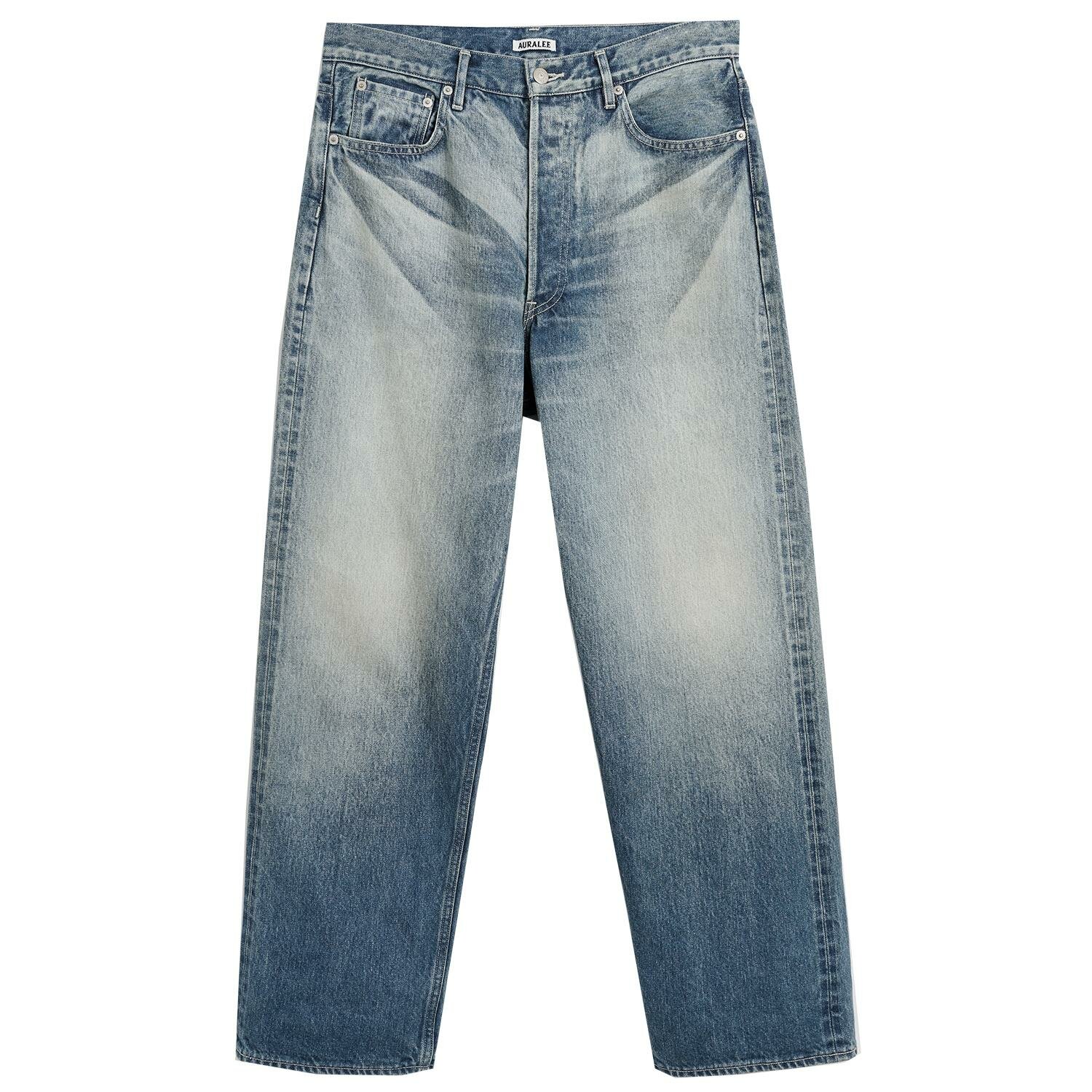 Джинсы Брюки Auralee Selvedge Faded Heavy Denim Pants 