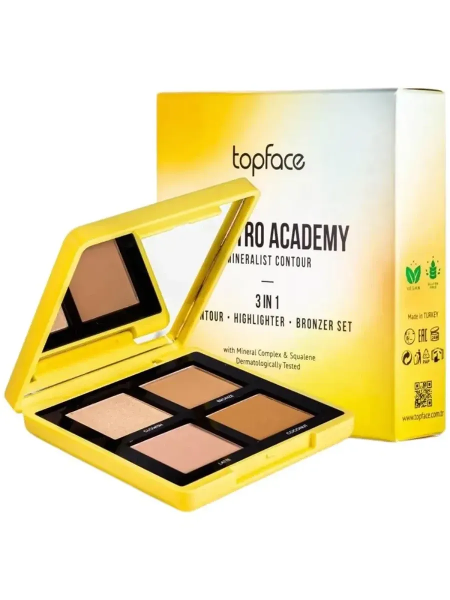 Палетка Topface Maestro Academy Mineralist Contour для контуринга, 001