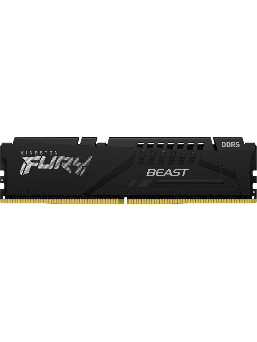 Память DDR5 16GB 6400MHz Kingston KF564C32BBE-16 Fury Beast Black Expo RTL Gaming PC5-51200 CL32 DIMM 288-pin 1.4В single rank с радиатором RTL
