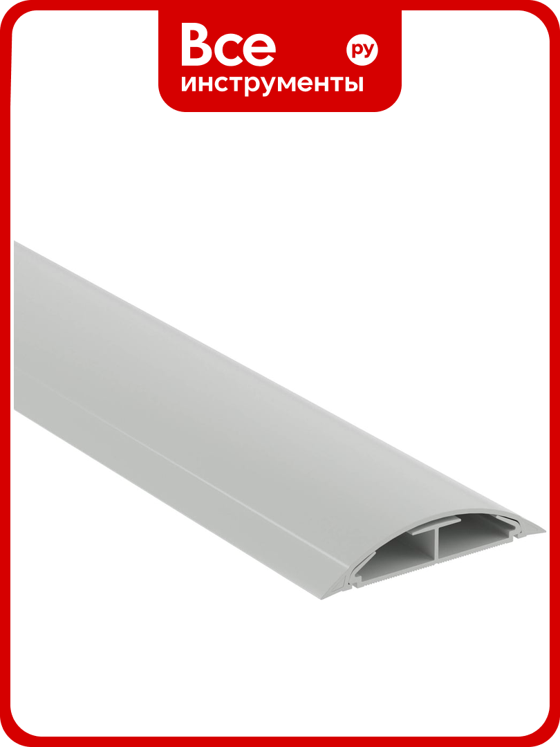 Напольный канал DKC 50x12 мм, 2м серый 01032 01032DIY для прокладки кабелей
