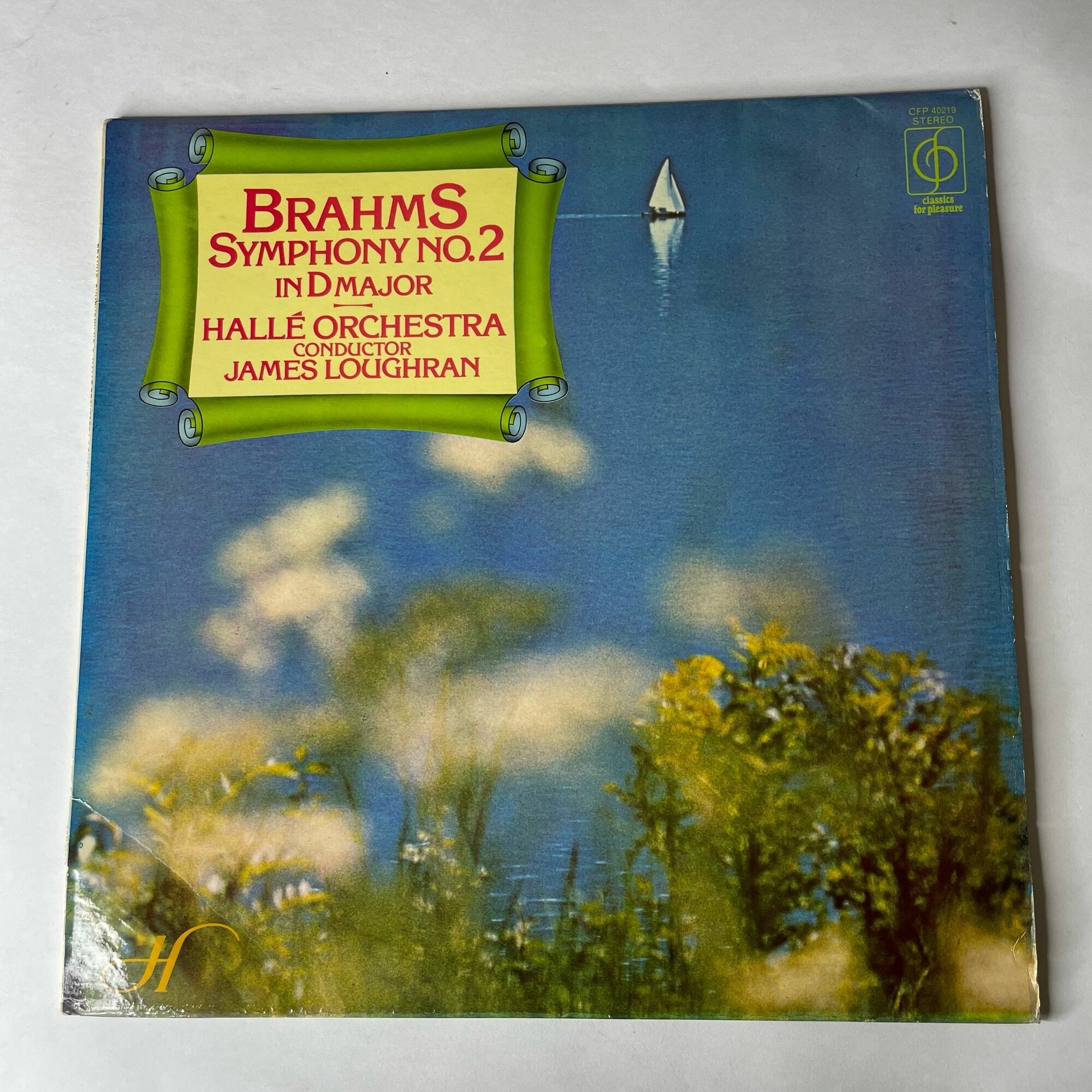 Винтажная виниловая пластинка LP Brahms Брамс, Halle Orchestra , Conductor James Loughran Симфония Symphony No.2 In D Major (Англия 1975)