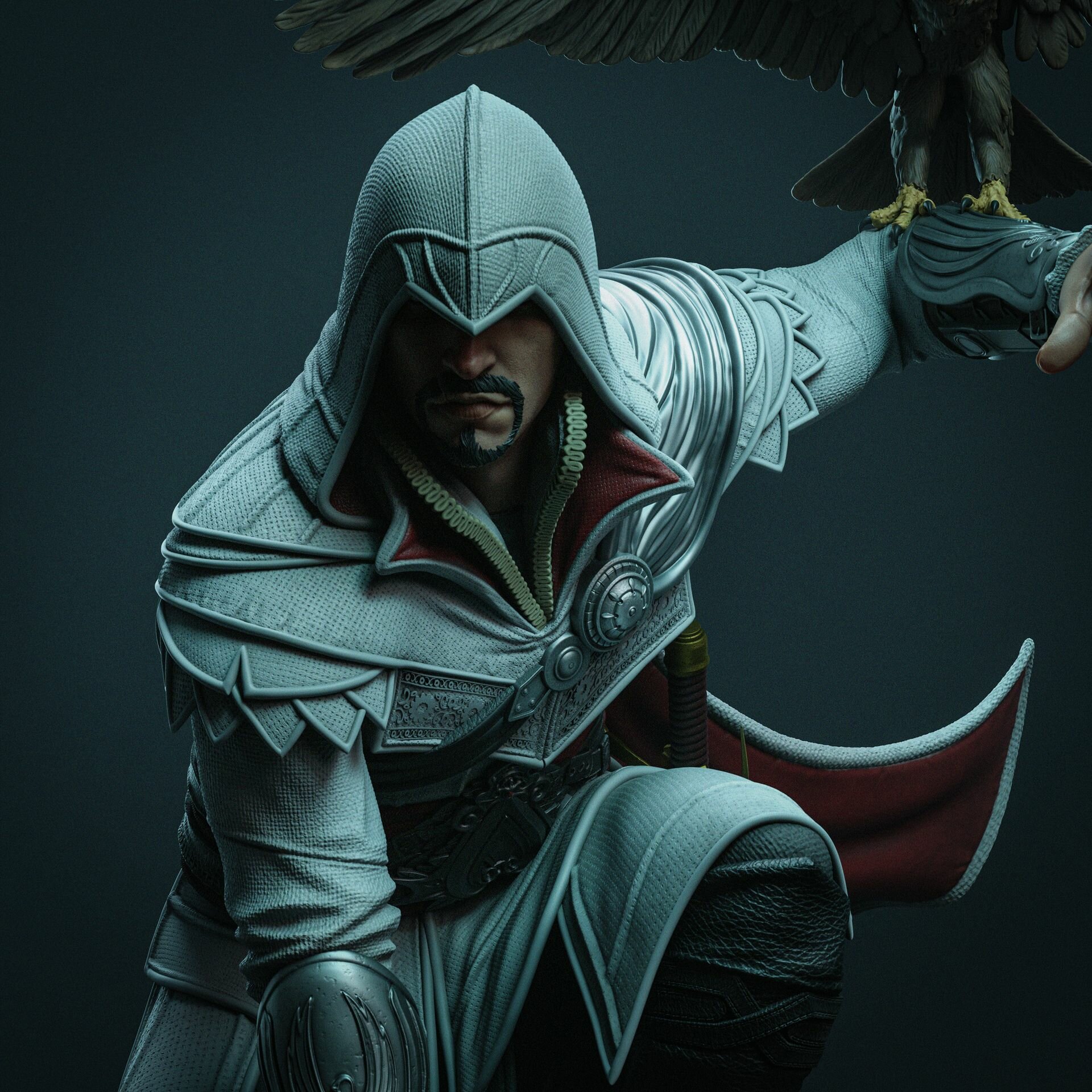 Сборная модель Ezio (Assassin's Creed), 300мм (без базы), 1/6 для покраски