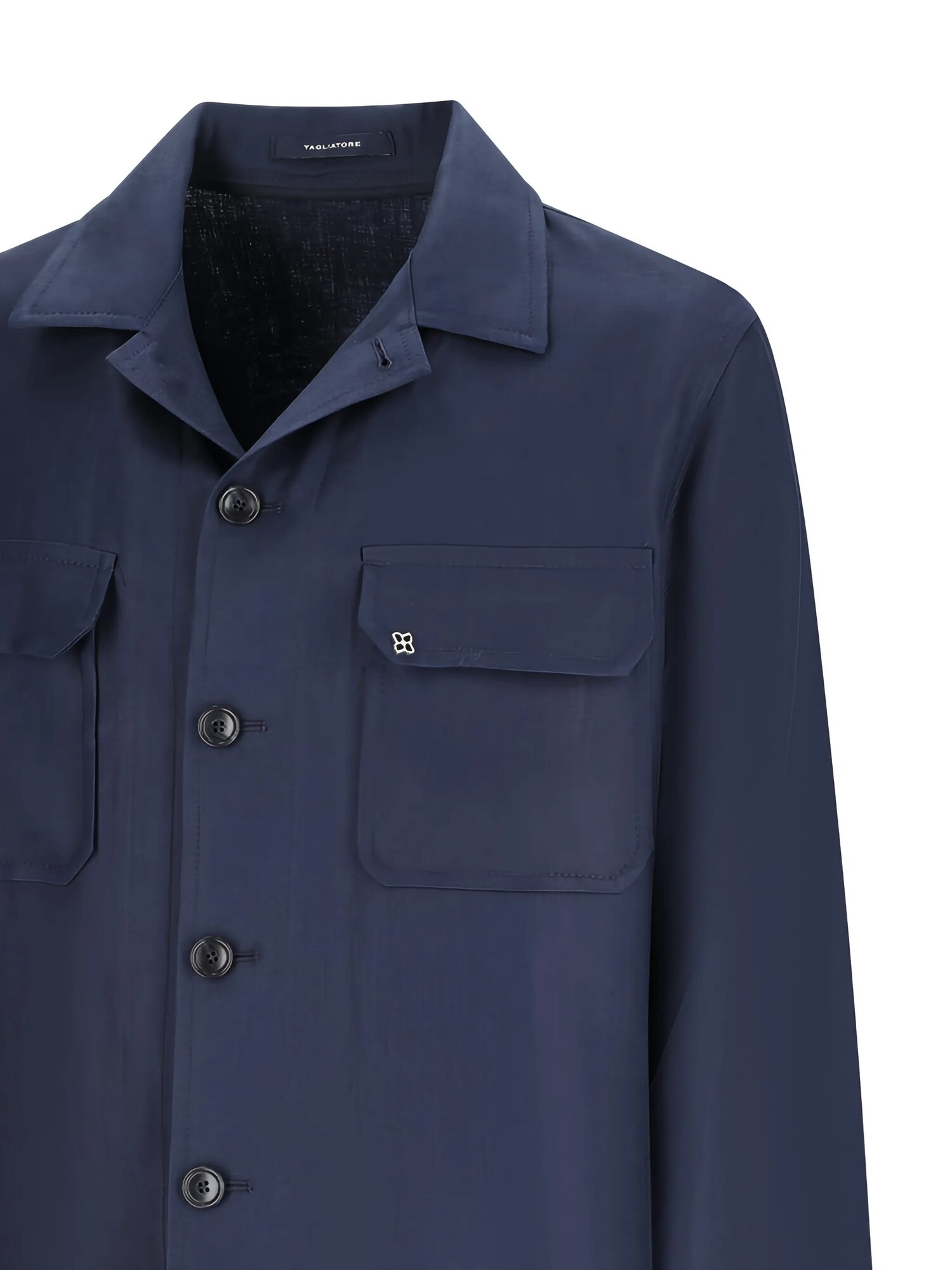 Куртка Tagliatore Flap-pocket button-up shirt jacket, размер 52, blue — фото 1