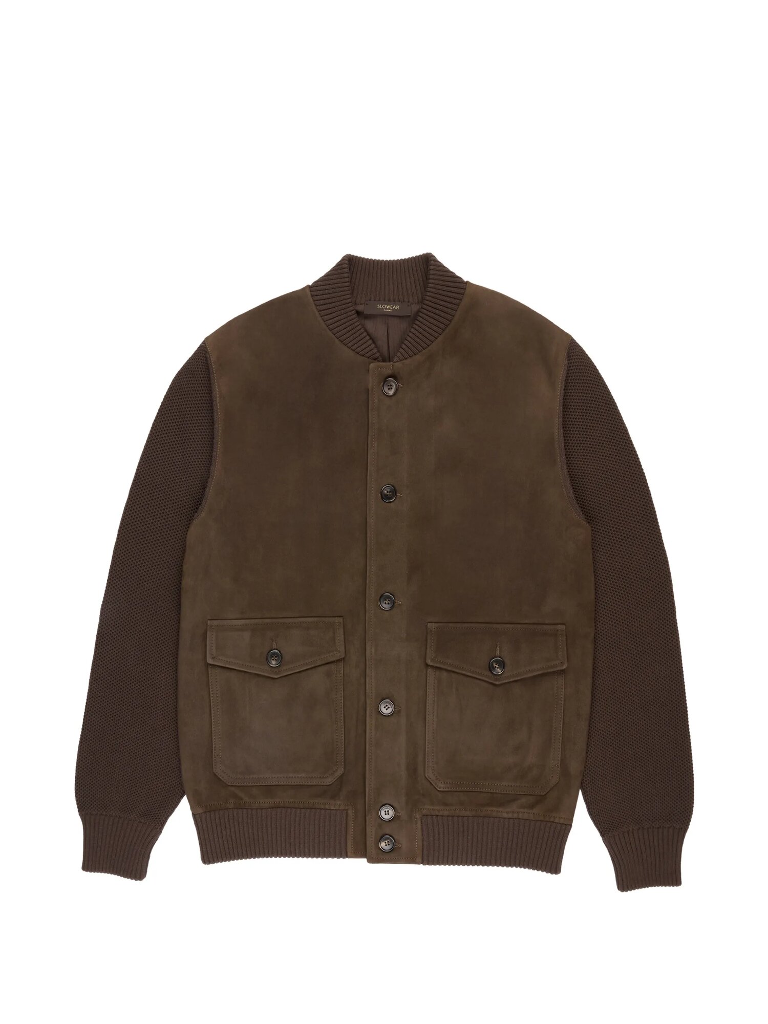 Куртка Suede-panelled bomber jacket