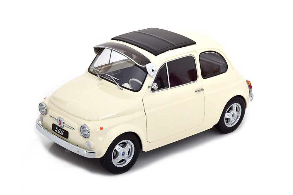 Модель коллекционная KK-SCALE Fiat 500 f custom with removable softtop 1968 creme