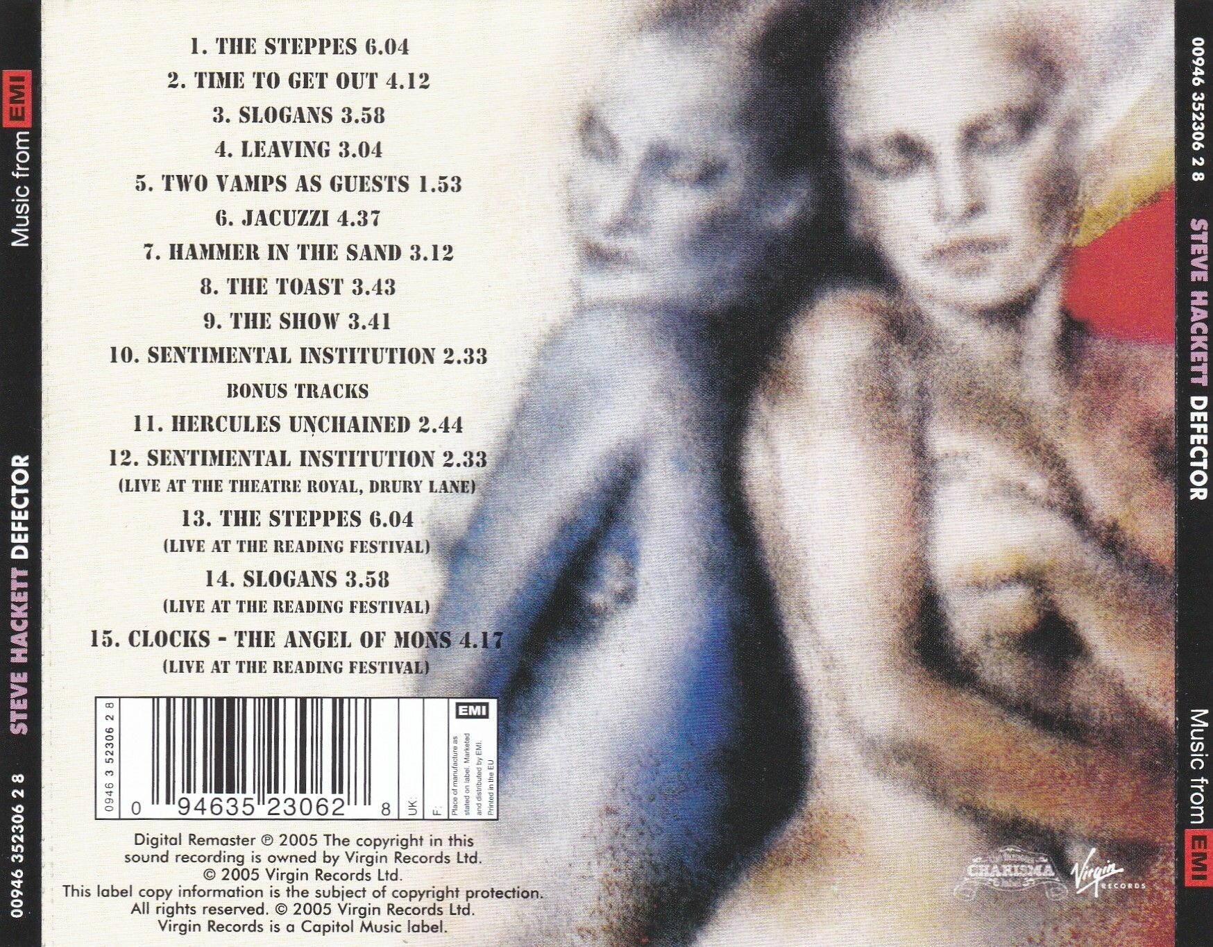 Steve Hackett (ex. Genesis) - Defector, 2005, 12-page, CD-Аудио — фото 1