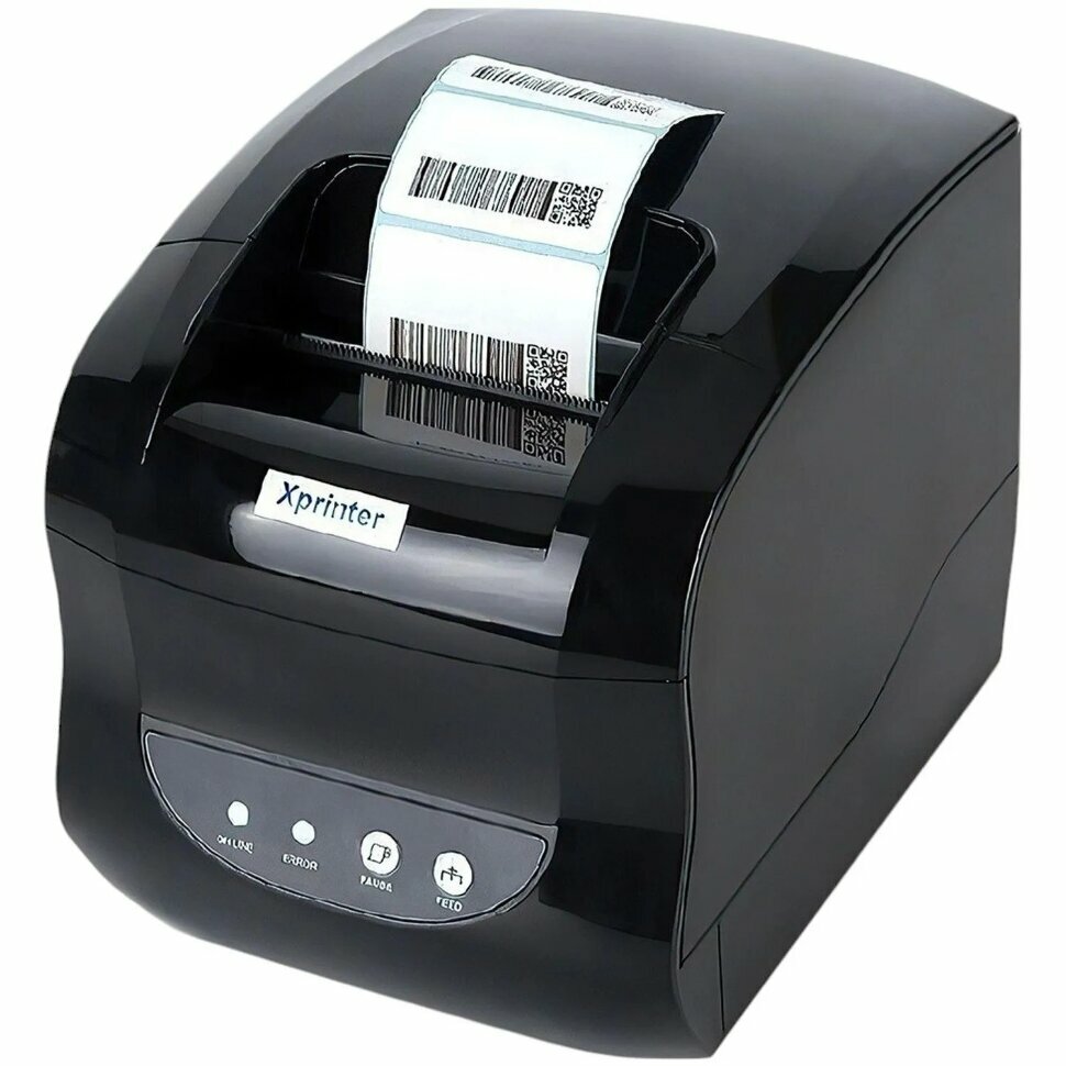Этикет-принтер XPrinter XP 365B 203dpi, USB, Черный, 2123764