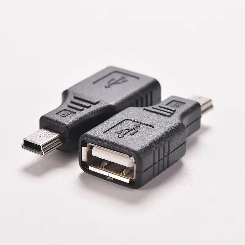 Мини USB OTG адаптер черный, 2 шт.