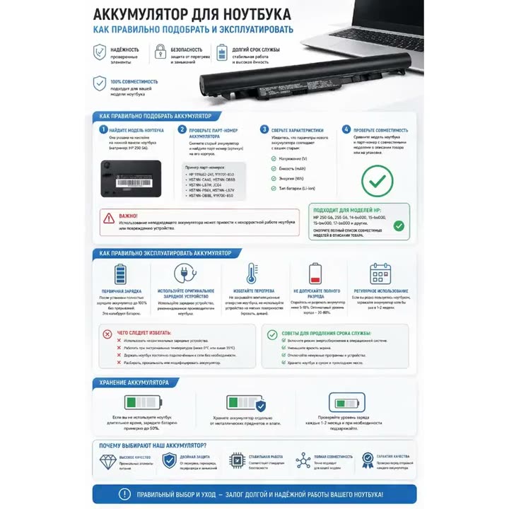 Аккумулятор HP HSTNN-CA40 — фото 1