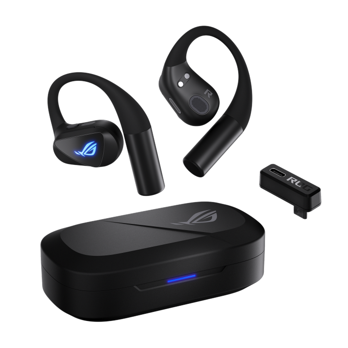 Наушники TWS ASUS ROG CETRA OPEN WIRELESS, беспроводные, Черный (90YH0450-BTUA00)