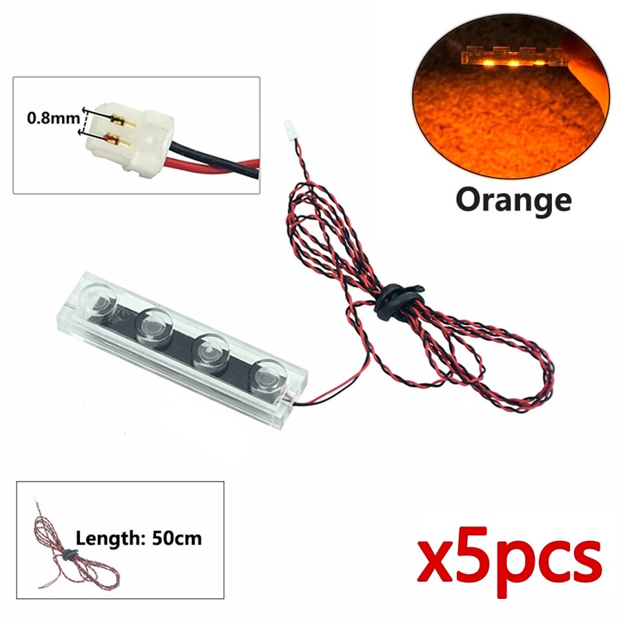 LED-блок 1x4 оранжевый, 5шт