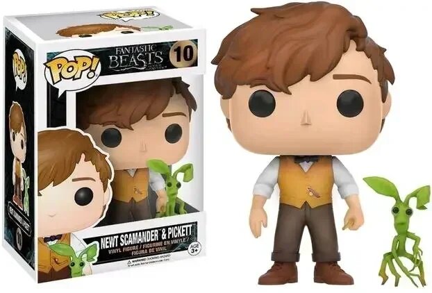 Funko Pop! Fantastic Beasts Ньют и Пикетт, 10 с коробкой