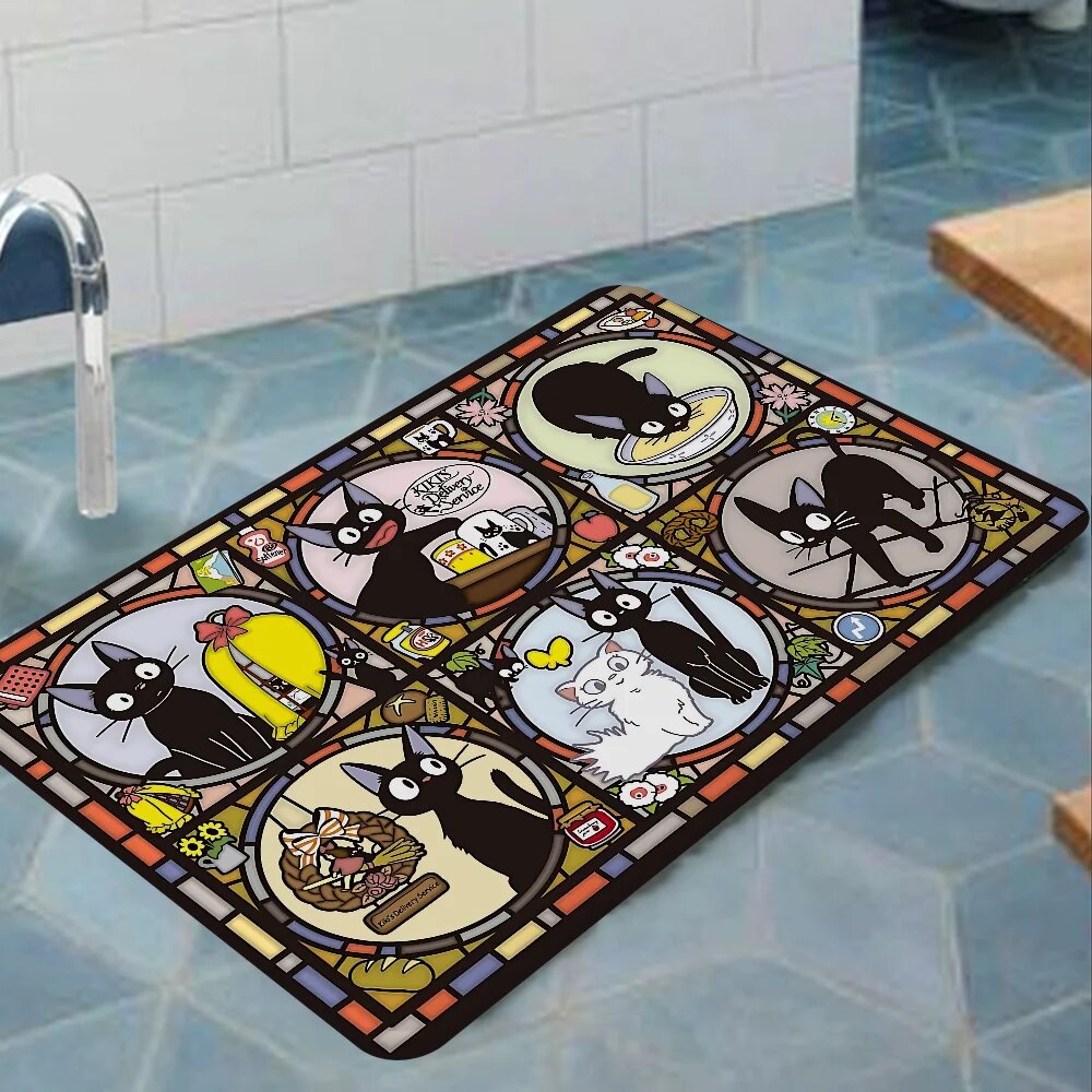 Коврик для ванной Kiki Jiji, черный, полиэстер