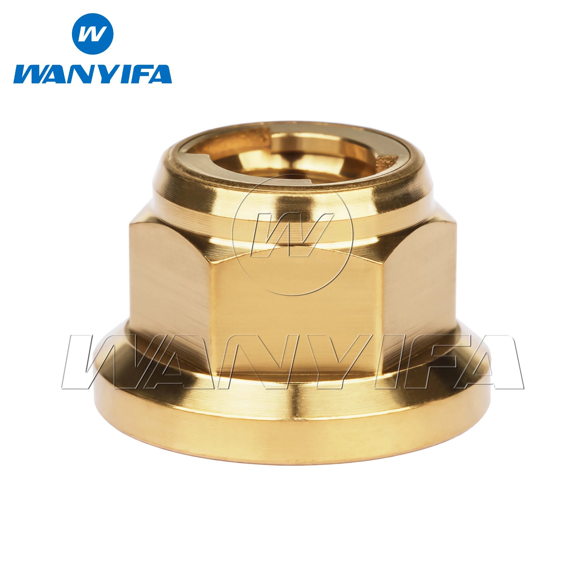 Титановые гайки Wanyifa M8 Gold(PVD) с шагом 1.25mm