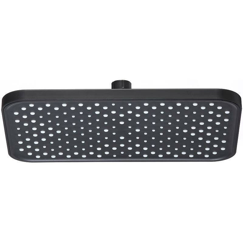 Верхний душ D-Lin D61073 300х200 мм, черный матовый, на кронштейн