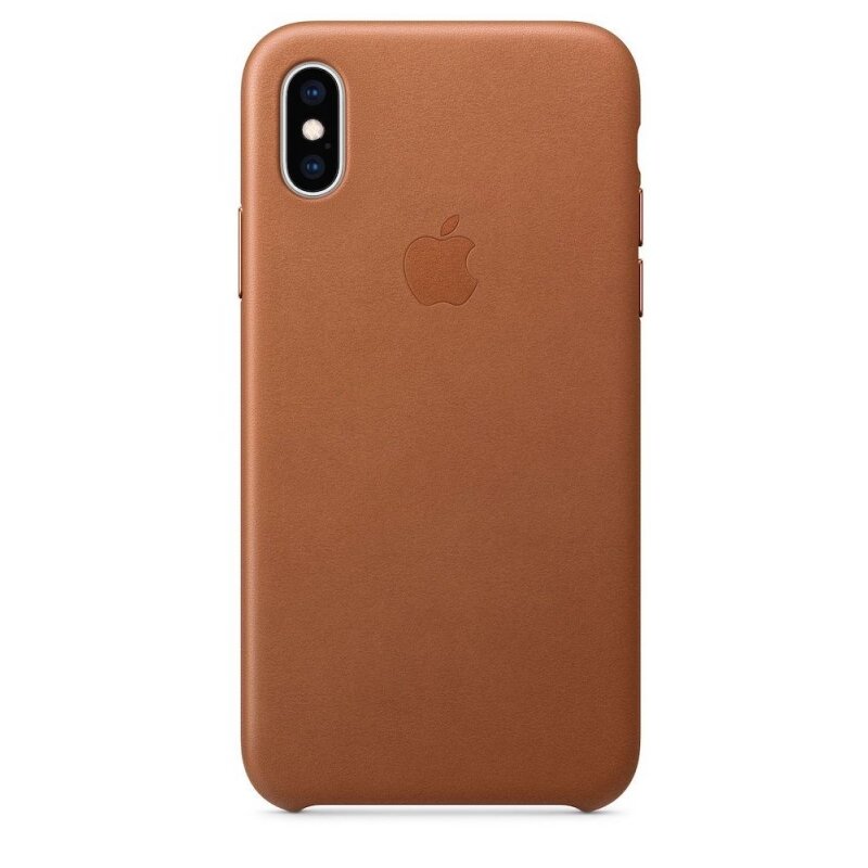 Apple iPhone XS Leather Case Saddle Brown оригинал коричневый
