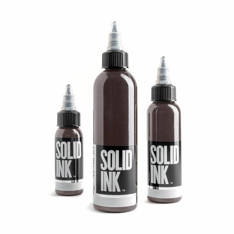 Краска для тату "Chocolate" - Solid Ink (США, 1 oz - 30 мл.) — фото 1