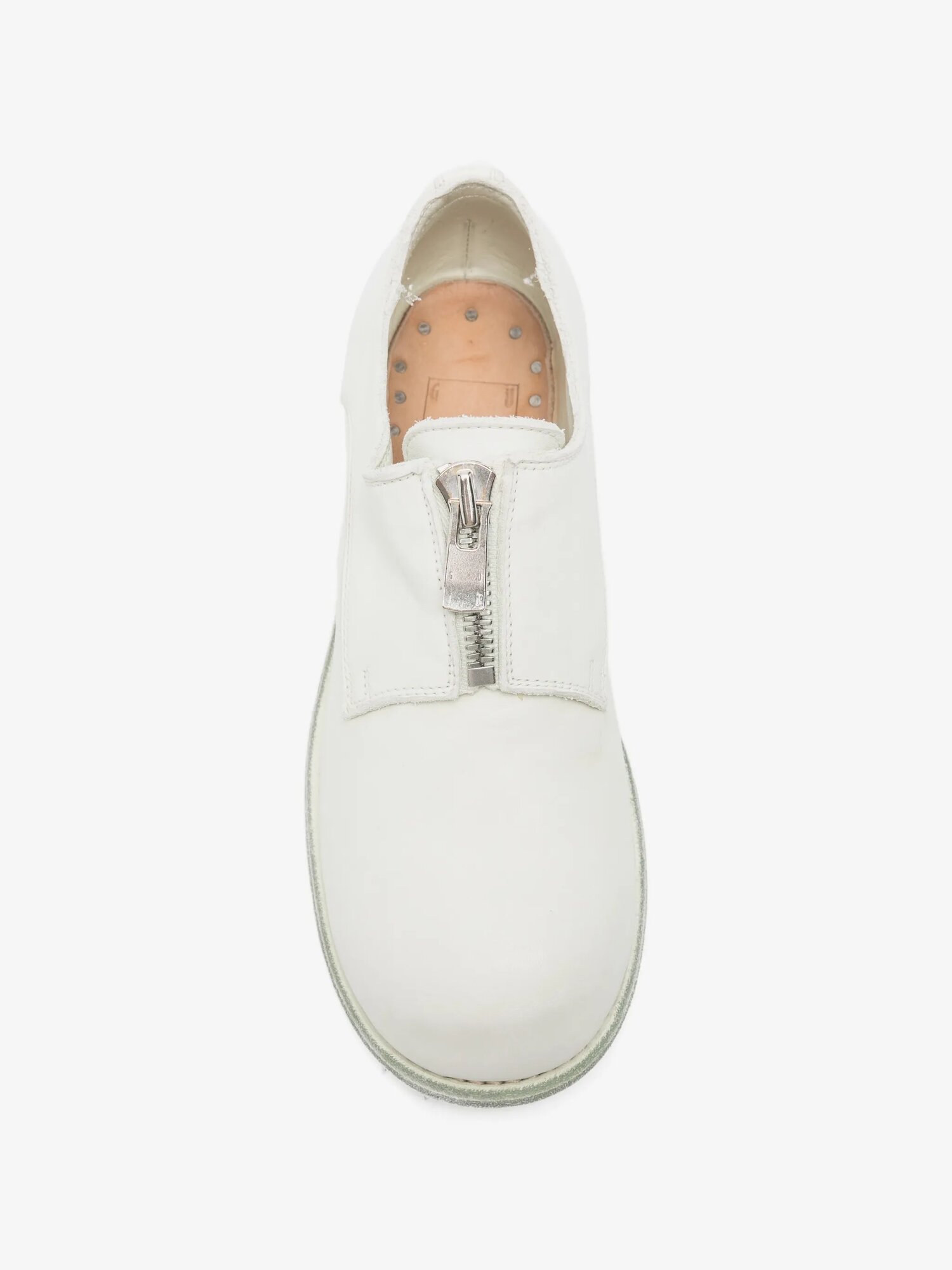 Туфли Piero Guidi Zip leather derby shoes, размер 35, бежевый/белый — фото 1