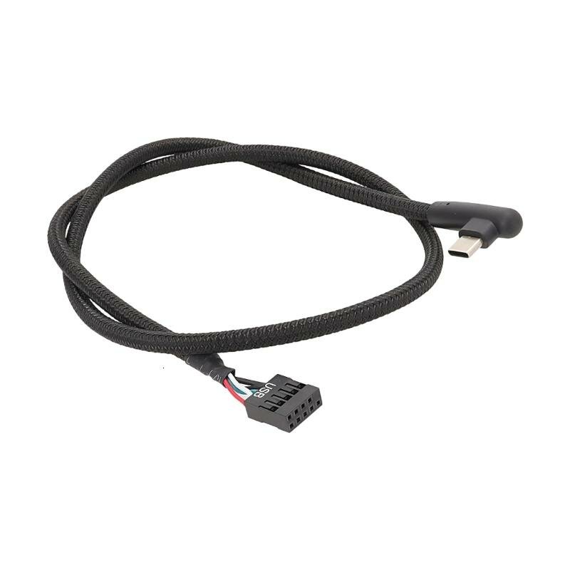 Кабель USB 9-pin на USB с угловым разъемом для материнской платы