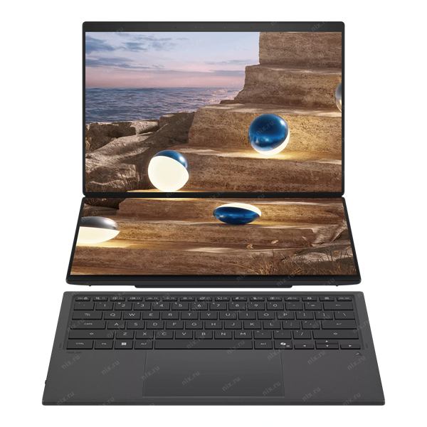 90NB16V1-M00900 ASUS Zenbook Duo UX8407AA-SN197X Intel Core Ultra X9 388H/LPDDR5X 32GB 2TB/ WIN11 PRO Moher Gray