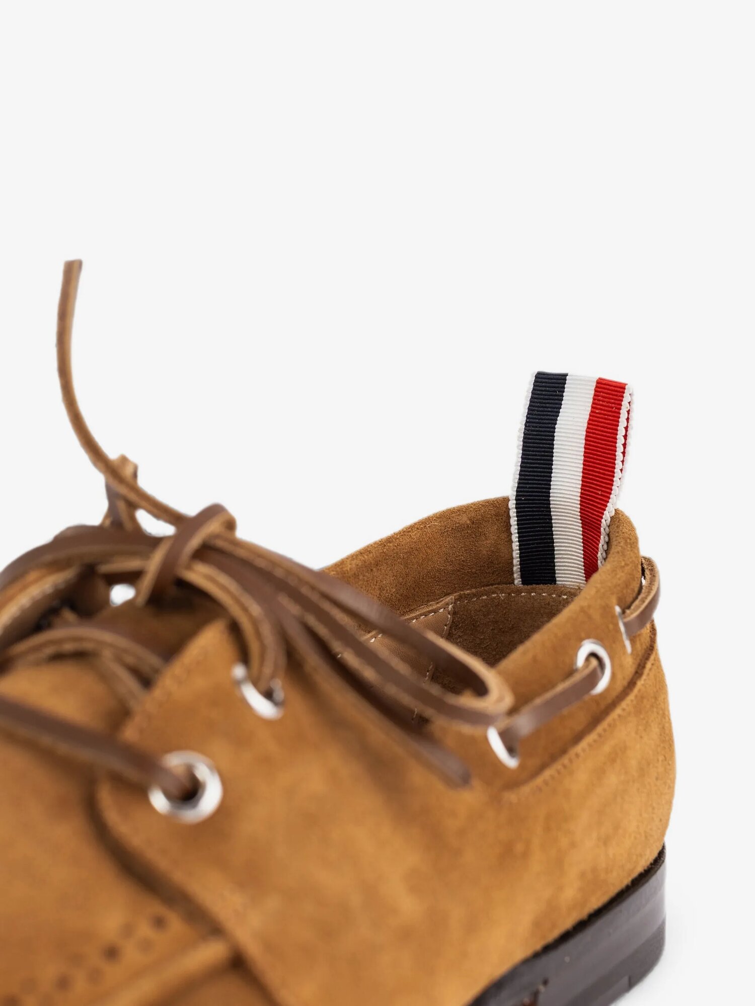 Туфли THOM BROWNE Suede boat shoes, размер 39, brown — фото 1
