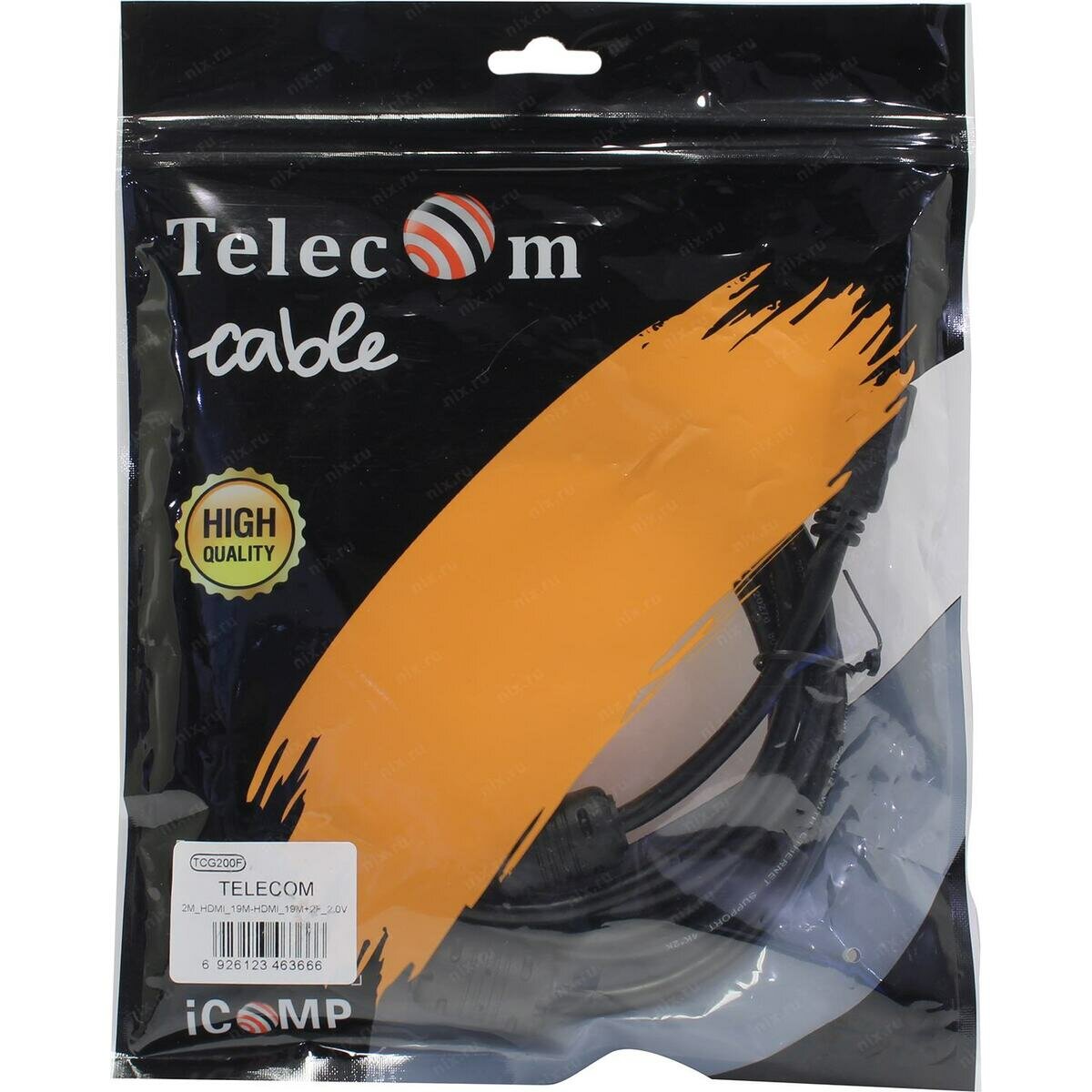 Telecom TCG200F-2м Кабель HDMI to HDMI (19M -19M) ver2.0 2м 2 фильтра — фото 1