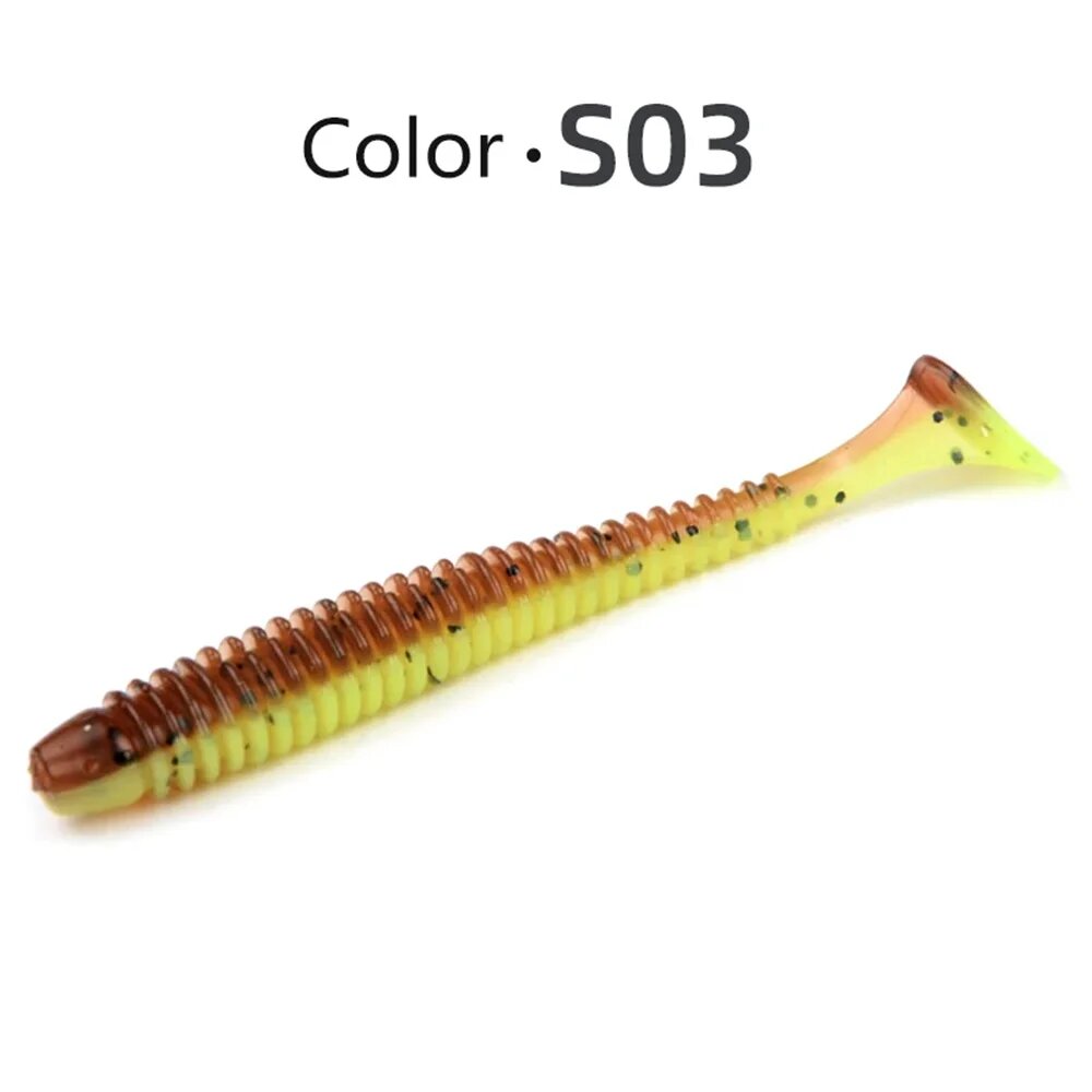 MEREDITH Swing Impact Soft Swimbait Желтый, 95mm, Fishing Lure S03